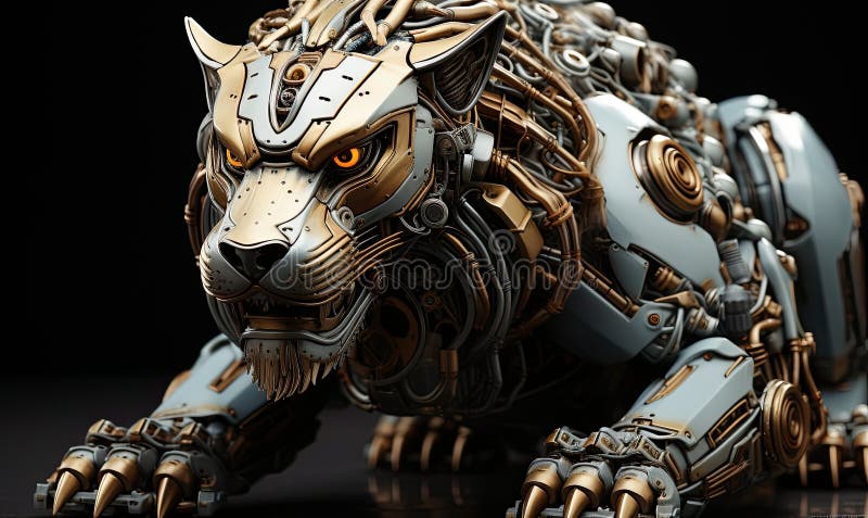 The Robotic Lion Moved with Precision, Its Mechanical Features ...