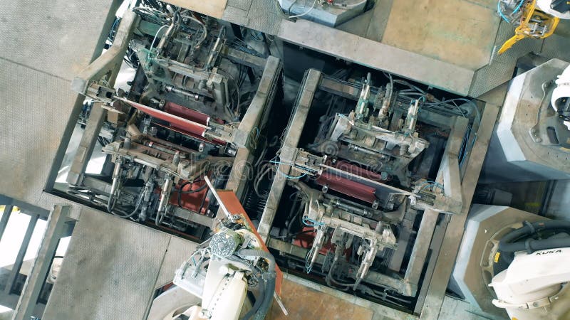 Robotic Machines are Bending and Relocating Copper Sheets Stock Video ...