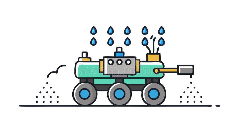 Robotic Mars Rover Icon for Space Exploration and Discovery, Vector ...