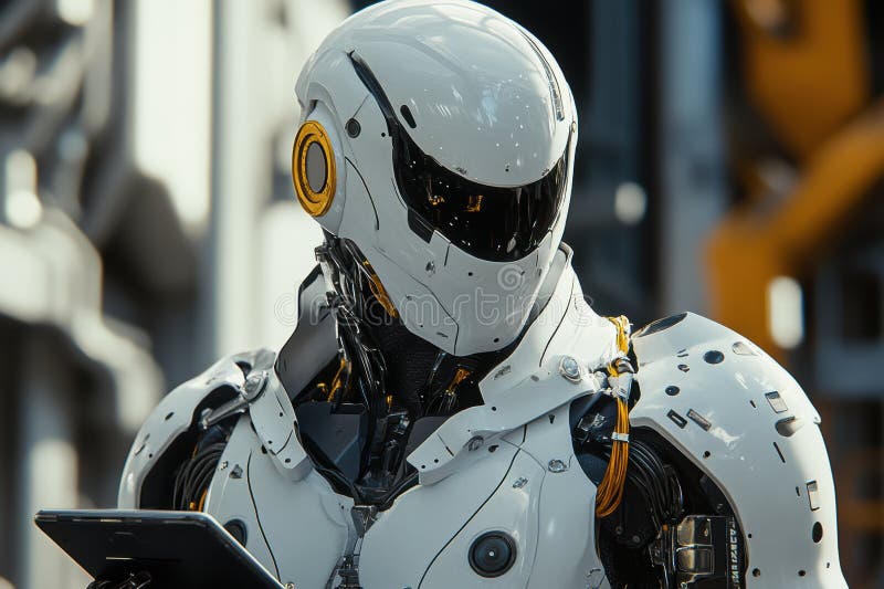 Robotic Mechanic Utilizes Tools in Industrial Setting To Diagnose ...