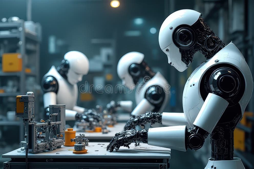 Complex Robotics and Advanced Engineering Stock Illustration ...