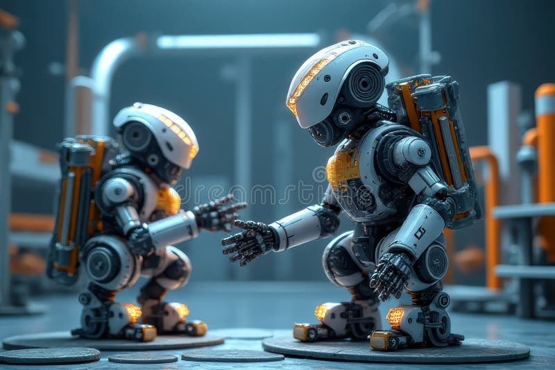 Robotic Motion Advancement stock illustration. Illustration of vision ...