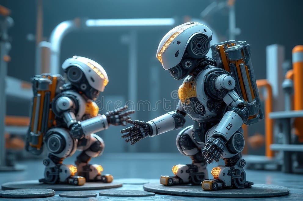 Robotic Motion Advancement stock illustration. Illustration of vision ...