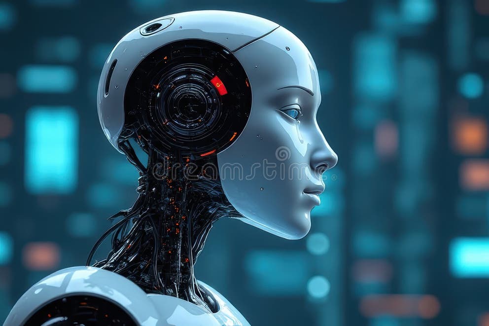 Robotic Neural Networks: Application of Advanced Technologies Stock Illustration - Illustration ...