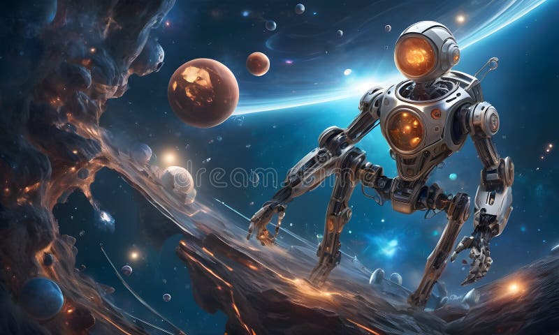 Robotic Overlord Governing the Universe AI Generated Stock Photo ...
