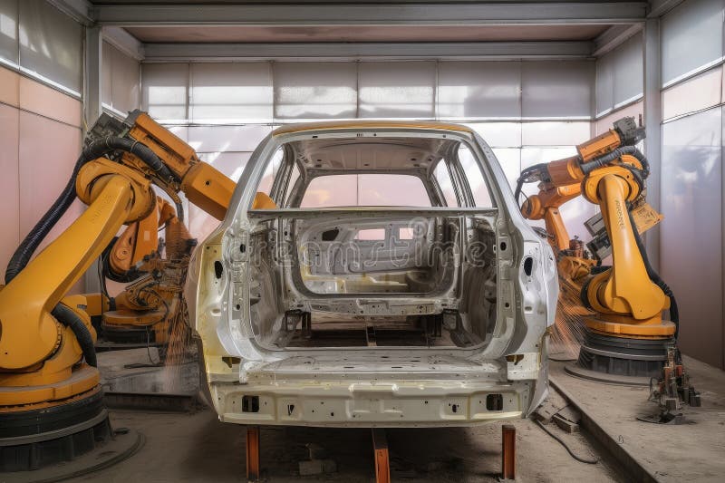 Robotic Painting and Coating System, with Multiple Arm Robots Working ...