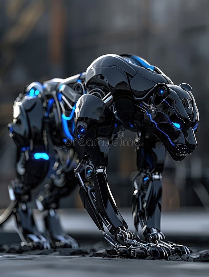 Robotic Panther stock photo. Image of industrial, panther - 359634272