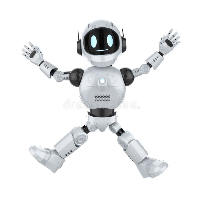 Intelligence Personal Assistant Robot Jumping Stock Illustrations – 2 ...