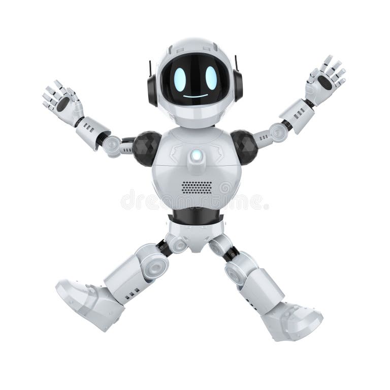 Intelligence Personal Assistant Robot Jumping Stock Illustrations – 2 Intelligence Personal ...