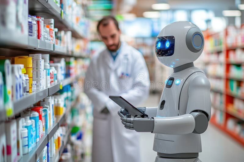 Robotic Pharmacist Efficiently Dispensing Medication in Modern Pharmacy ...