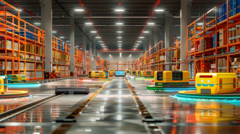 Robotic Pickers Operate in an Expansive Warehouse Environment during ...