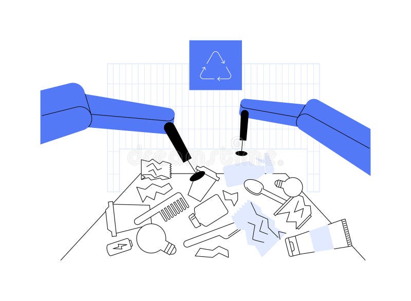 Smart Waste Management System Abstract Concept Vector Illustrations ...