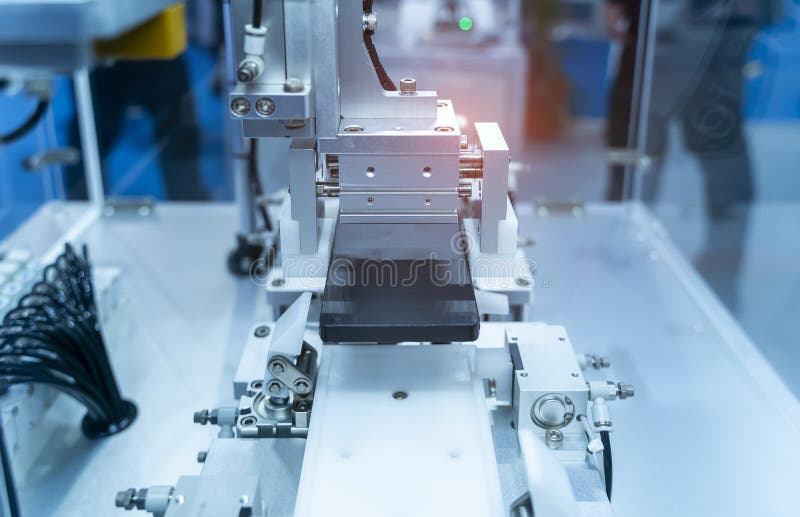 Robotic and Pneumatic Piston Unit on Industrial Machine Stock Image ...