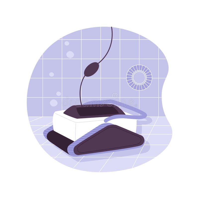 Robotic Pool Cleaner Isolated Cartoon Vector Illustrations. Stock ...