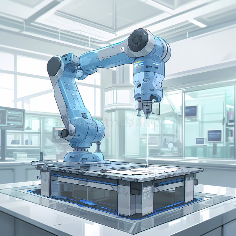 Robotic Precision: Manufacturing Marvel Stock Illustration ...