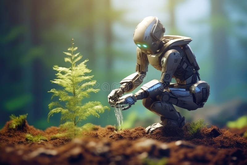 Robotic Precision at Work: Revolutionizing the Farming Process Stock ...