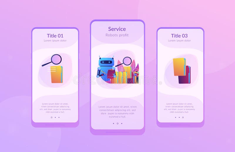 Robotic Process Automation App Interface Template. Stock Vector ...