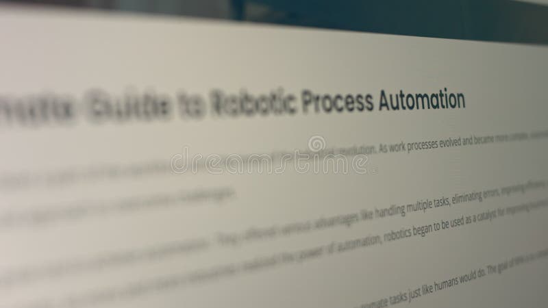 Robotic Process Automation. Learning Information about Modern ...