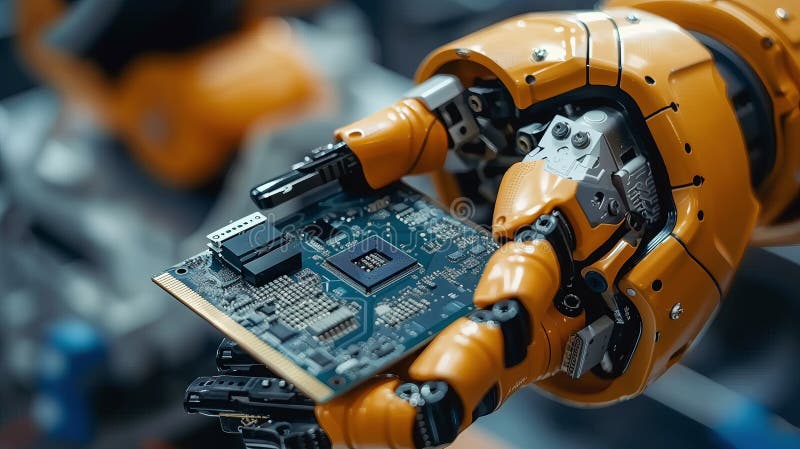 Robotic Process for Manufacturing Chip and Processor Components Stock ...