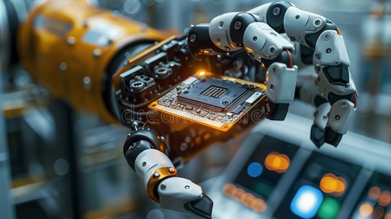 Robotic Process for Manufacturing Chip and Processor Components Stock ...