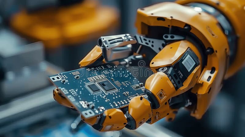 Robotic Process for Manufacturing Chip and Processor Components Stock ...