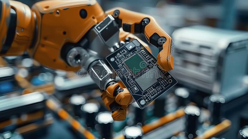 Robotic Process for Manufacturing Chip and Processor Components Stock ...