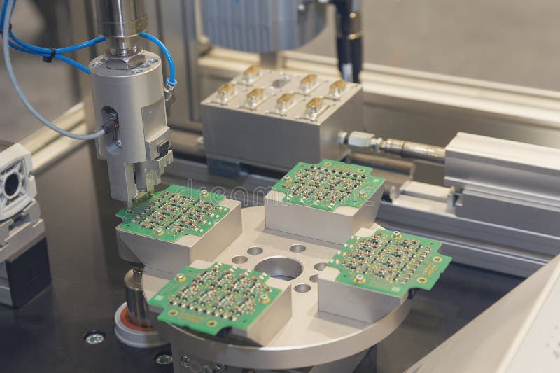 Robotic Production of Electronic Components Stock Image - Image of ...