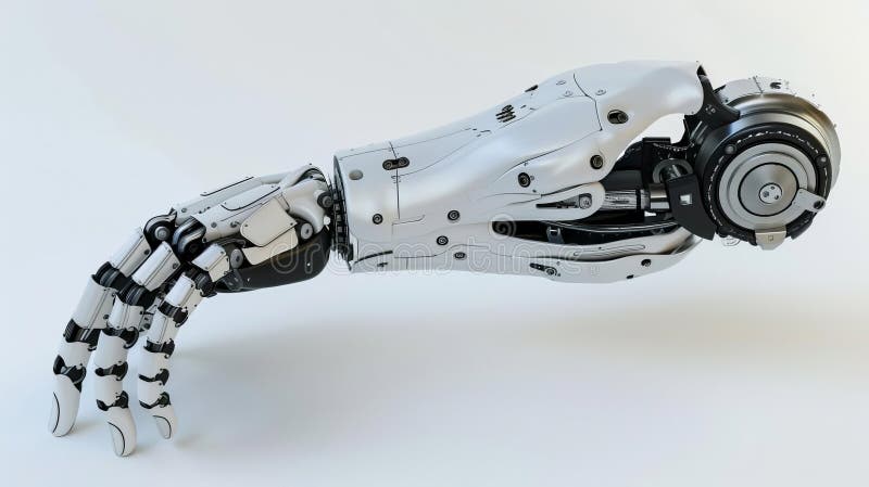 44 Robotic Prosthetic Android Arm Hand 3D Render Detailed Mechanical ...
