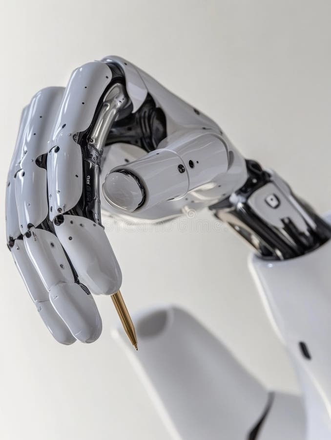 A Robotic Prosthetic Hand Delicately Holds a Small Object, Showcasing ...