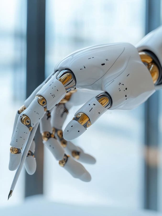 The Robotic Prosthetic Hand Demonstrates Precision As it Gently Grasps ...