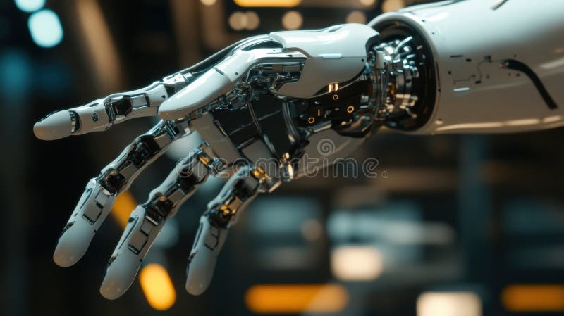 A Robotic Prosthetic Hand Skillfully Grips a Small Object in a Modern ...
