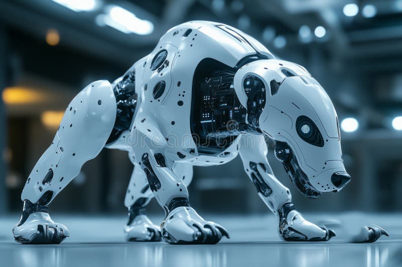 Generative Ai, Robotic Purple Dog Mixed with Ai Technology, High Tech ...