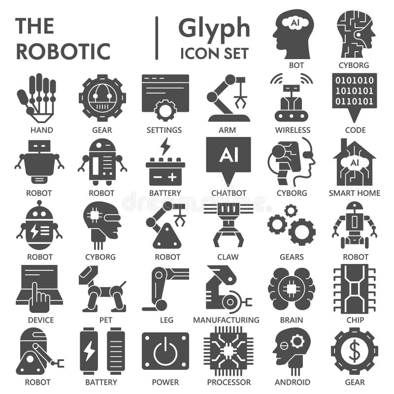 Robotic Symbols Stock Illustrations – 1,502 Robotic Symbols Stock ...