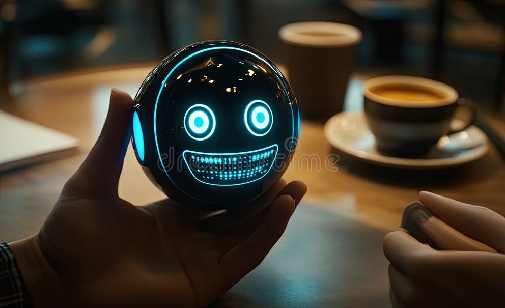 AI Companion Robot stock illustration. Illustration of display - 384687428