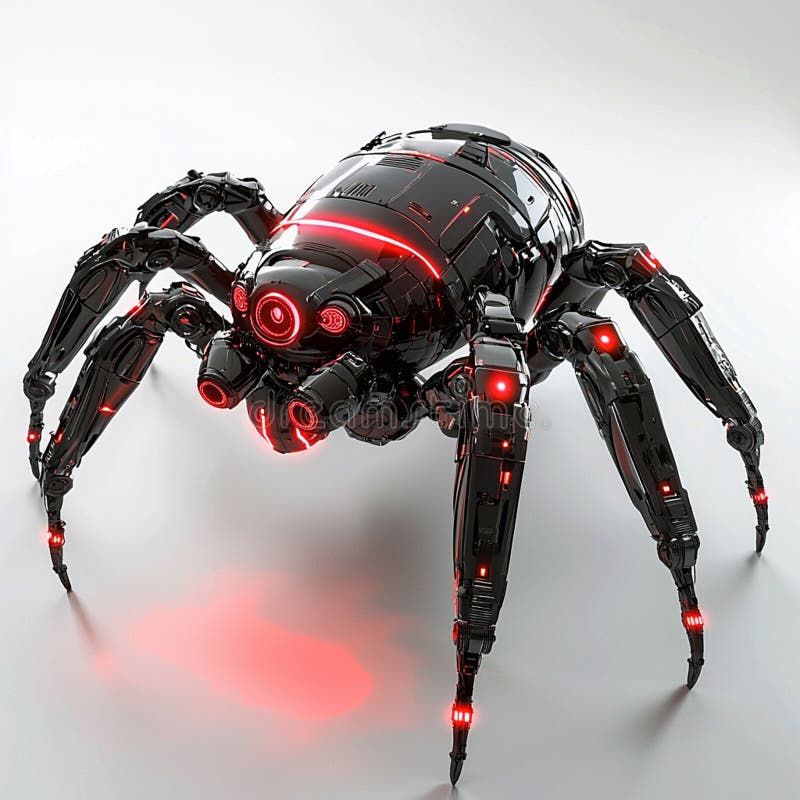 Robotic Spider Artificial Intelligence Concept Rendering Isolated on ...