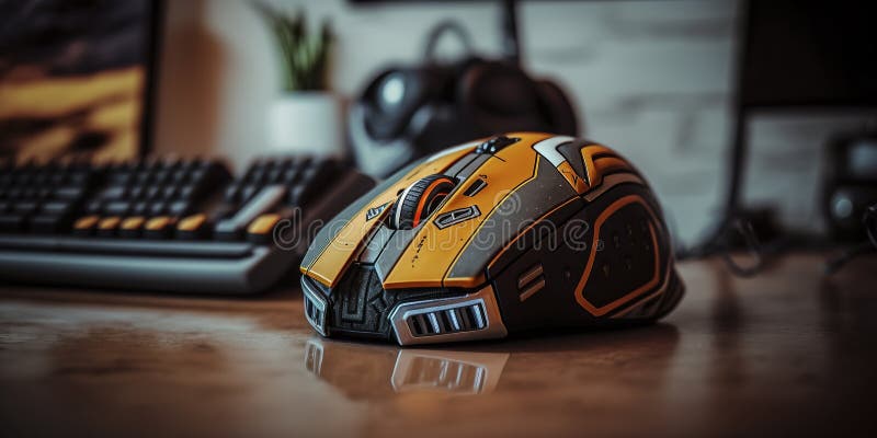 Robotic Style Gaming Mouse, Stock Illustration - Illustration of ...