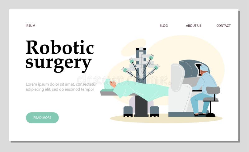 Robotic Surgery and Nanomedicine Technology Flat Vector Illustration ...