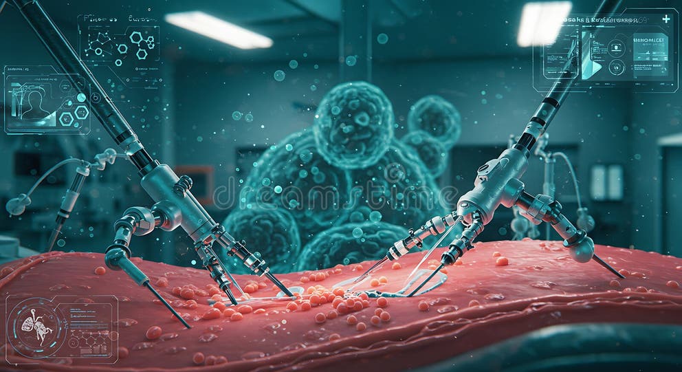 Robotic Surgery Performing Operation with High-tech Interface and Cell ...