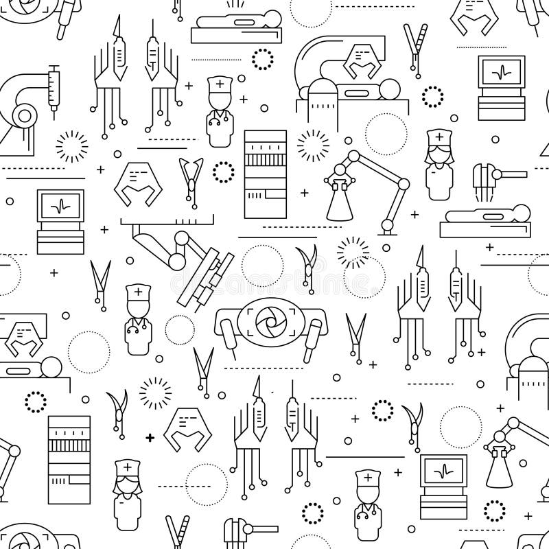 Robotic surgery icon stock vector. Illustration of patient - 117900506