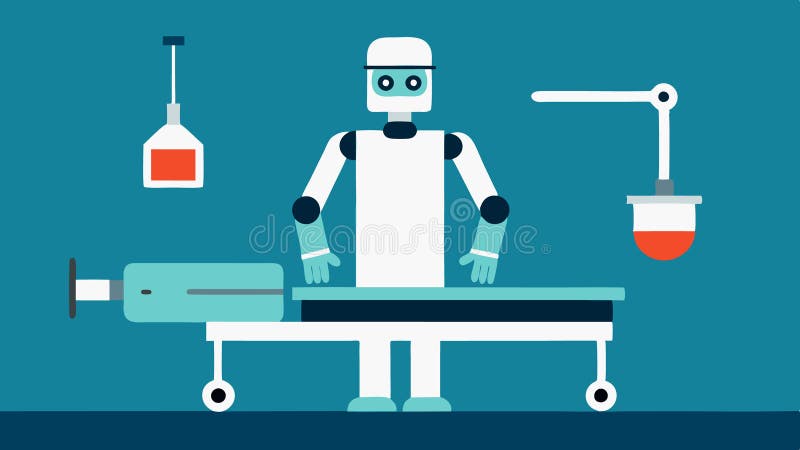 Robotic Surgical Assistant a Robot Positioned Near an Operating Table ...