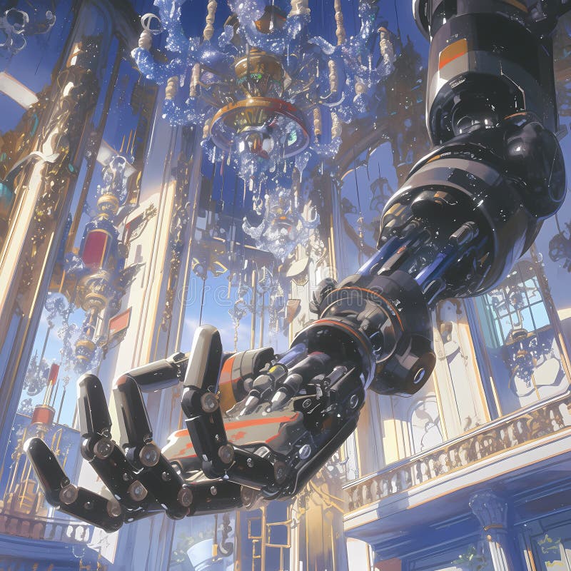 Robotic Symphony - the Art of AI Conducting Stock Illustration ...