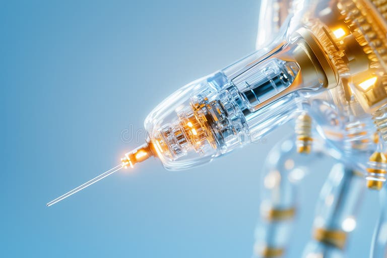 Robotic Syringe Delivering Medication with Precision in Futuristic ...