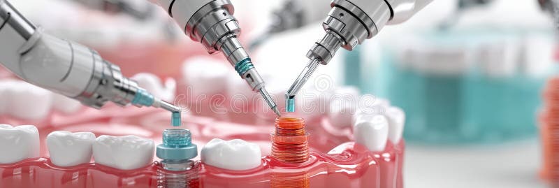 Dental Robot Arm Performs Precise Implant Insertion into Gum Model for ...