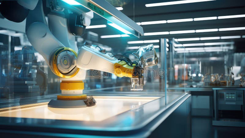 Robotic technology demo stock illustration. Illustration of industries ...