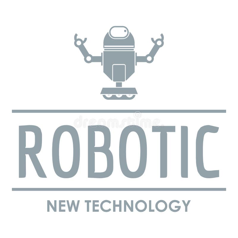 Robotic Technology Logo, Simple Gray Style Stock Vector - Illustration ...