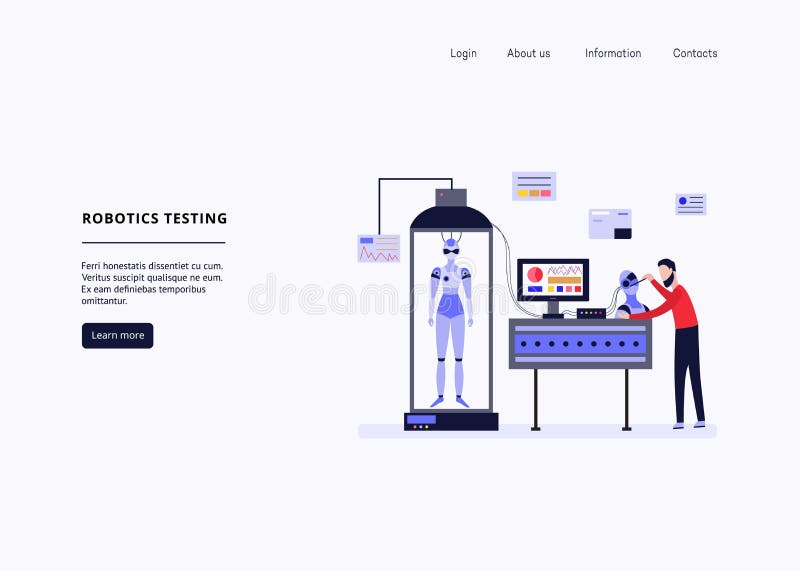 Humanoid Cyborg Avatar Cartoon Character Stock Vector - Illustration of ...