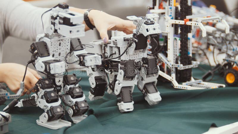 Robotic Toy Model on Technology Exhibition Stock Image - Image of ...