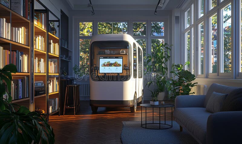 A Robotic Trolley or Assistant that Carries Household Items is ...