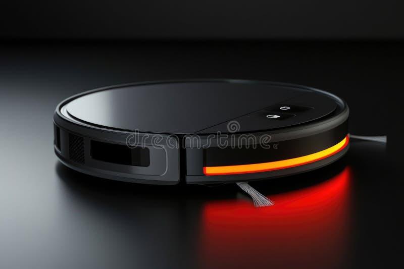 A Robotic Vacuum Cleaner Sitting on a Table, Ready for Use Stock Image ...