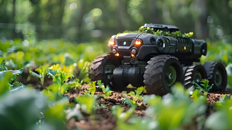 Robotic Vehicle Exploring a Forest Floor at Dusk Stock Footage - Video ...